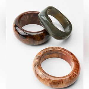 Zara | Jewelry | Zara 3 Pack Of Resin Bracelets | Poshmark